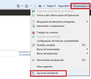 Cambiar página inicio Internet Explorer